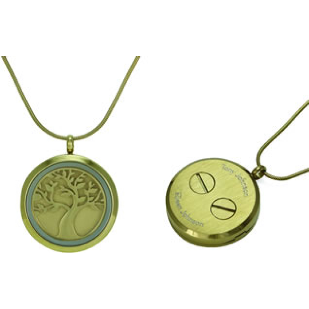 Bronze Round Hinged Pendant - Bronze Tree - Brisbane Cremation