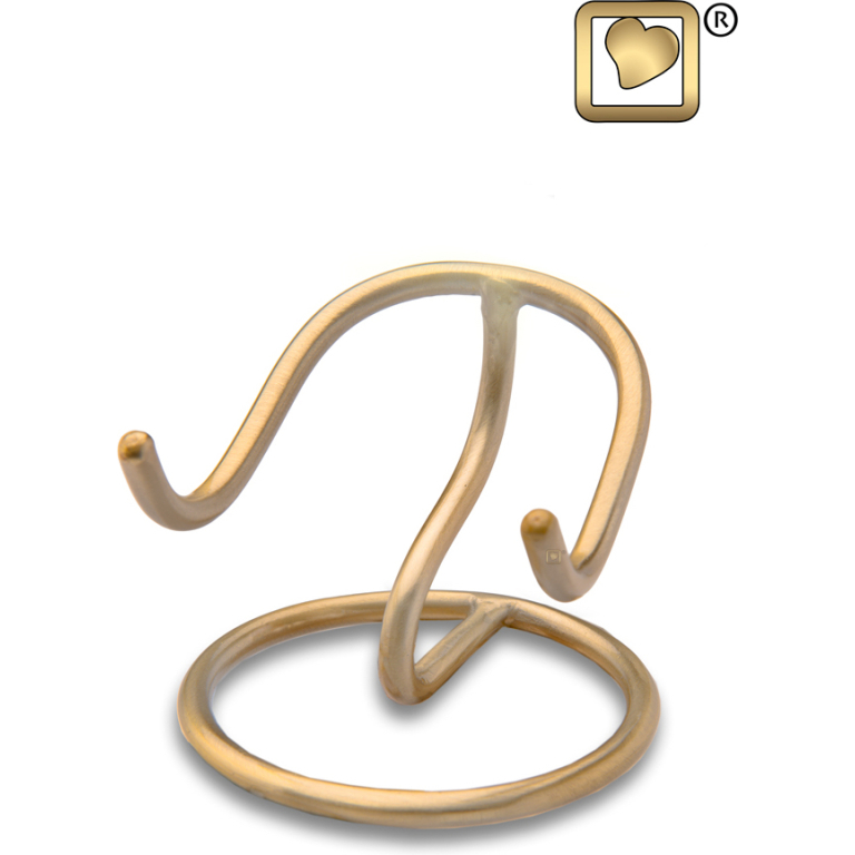 Heart Stand Brushed Gold - Brisbane Cremation
